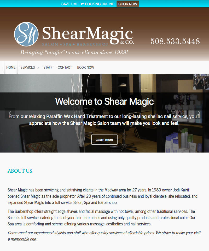 Shear Magic Mobile Website | Pixel Artists Design